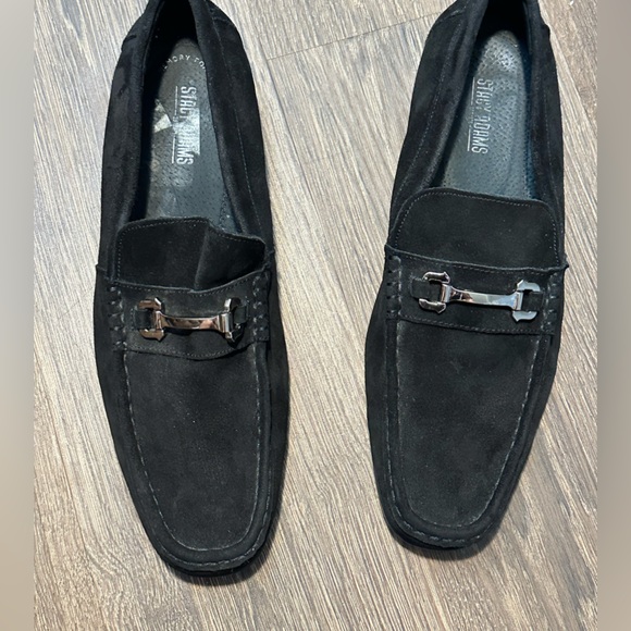 Stacy Adams | Shoes | Stacy Adams Black Suede Buckle Fancy Men Loafers ...